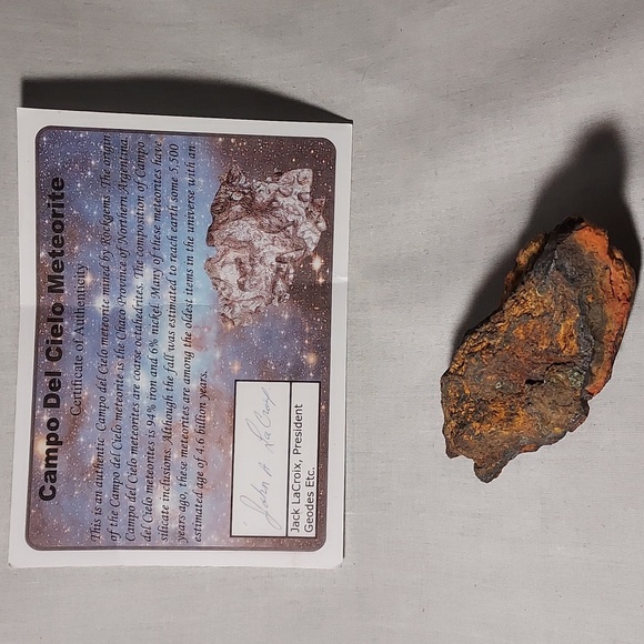 Campo Del Cielo Iron Meteorite | Other | Vintage Campo Del Cielo Iron ...